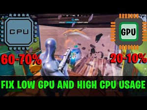 How to fix High CPU and Low GPU usage Fortnite Chapter 4 Season 3 ✅!!