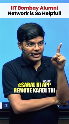 IIT Bombay Alumni Helping Story 🔥 Saransh Sir Shocking Reaction 😱 | IIT Motivation Status #shorts