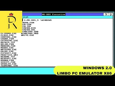 Windows 2.0 on Limbo PC Emulator x86 [2025]