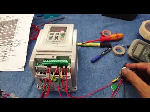 How to wire a AT-1 Vfd for external potentiometer and external forward/reverse/stop