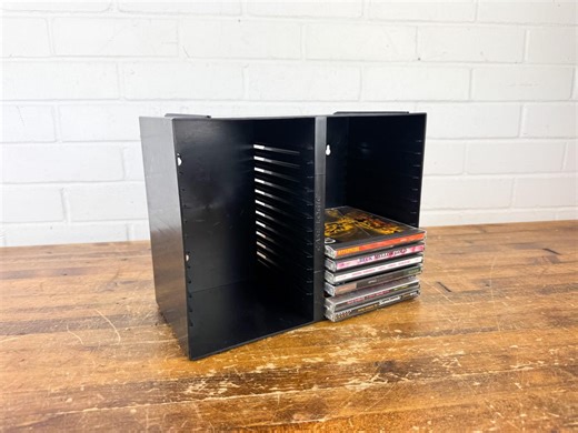 Vintage Case Logic CD Holder | Black Plastic Wall-mount CD Storage | Holds 30 Cds - Etsy