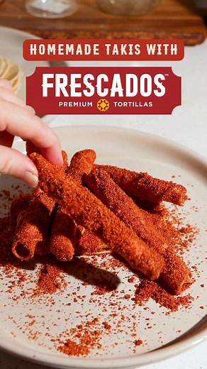 POV: We have Takis at home 🌶️😋​ Made with Frescados Taqueria Style Mini Tortillas, spice up your snack game with this recipe. 🔥​ Think you can handle the heat? Drop a comment below and tell us what occasion you’re making this spicy snack for! | Frescados Tortillas