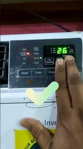 Reset clean filter lg window inverter AC