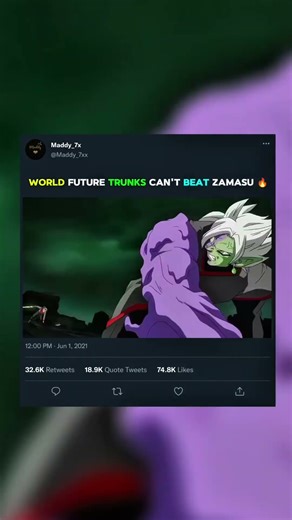 world Future trunks can't beat zamasu 🔥 #anime #dragonball #shorts