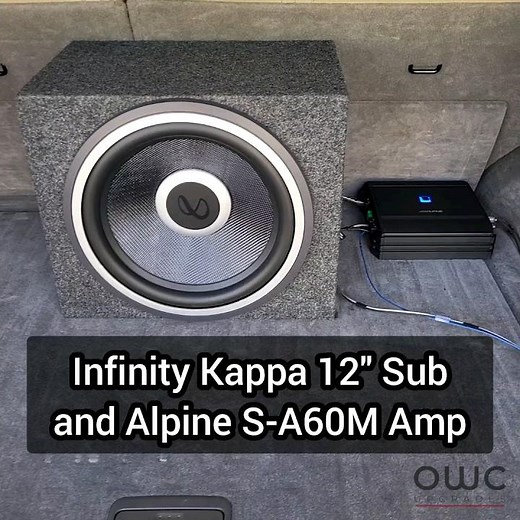 Alpine S-A60M + Infinity Kappa 12 inch Sub Harness Adapter Demo #amplifier #bass #infiniti #caraudio