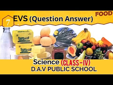DAV Class 4 science chapter 7 Food Question Answer,Class IV EVS solutions, DAV Public School