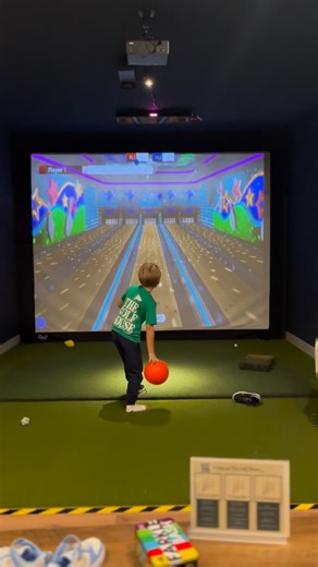 Level up your game night at The Golf House. Our multi-sport simulator bay lets you switch from golf to bowling, baseball, soccer, and more all in one space. Perfect for families, date nights, and group outings. Book your multi-sport bay and try bowling on the simulator today! | The Golf House