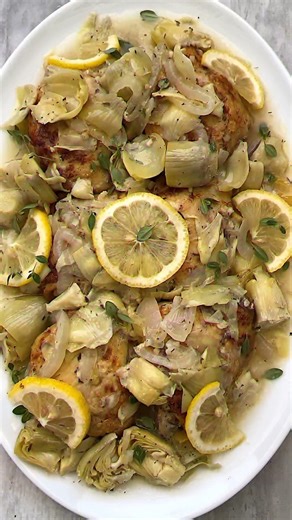 Slow Cooker Lemon Artichoke Chicken Recipe here: https://fitslowcookerqueen.com/slow-cooker-lemon-artichoke-chicken/ | Shannon Epstein - Fit Slow Cooker Queen