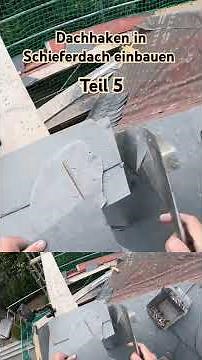 Installing roof hooks in a slate roof. Part 5 #slateroofer #slate #slatespecialists