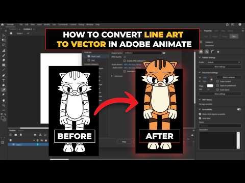 How to Convert Line Art to Vector in Adobe Animate (In Less Than 1 Minute!)