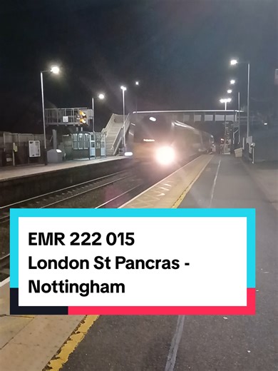 EMR Class 222 015 Train Journey from London to Nottingham