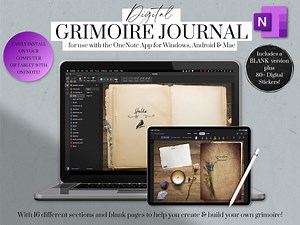 Onenote Planner, Digital Grimoire Journal, Witch Planner, Tarot Journal, Spell Book, Spell Kit, Witchcraft Kit, Book of Shadows Onenote - Etsy