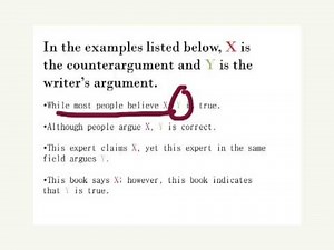 Writing Counter Arguments