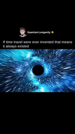 Quantum Longevity on Instagram: "🚨 Time travel follows a weird rule If it gets invented in the future, it instantly becomes possible in the past. Why? Because the moment a time machine is built, it can travel back to any day it wants. The invention doesn't stay in the future. It moves backward to us. That is why scientists say time is a loop, not a straight line. The beginning and the end get mixed up. This is called the bootstrap paradox: it means something exists, even though nobody ever actu