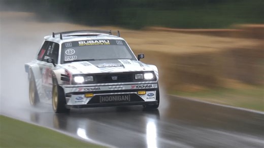 The ultimate school run wagon. Travis Pastrana in the Subaru GL Family Huckster is officially the quickest family car in the world 😂 #FOS | Goodwood Festival of Speed