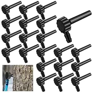 Colingmill 20 Count Maple Syrup Taps Maple Syrup Spiles, Tree Saver Spouts, Black