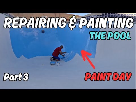 HOW TO REPAIR AND PAINT A PLASTER SWIMMING POOL. PART 3. J'S DIY n STUFF