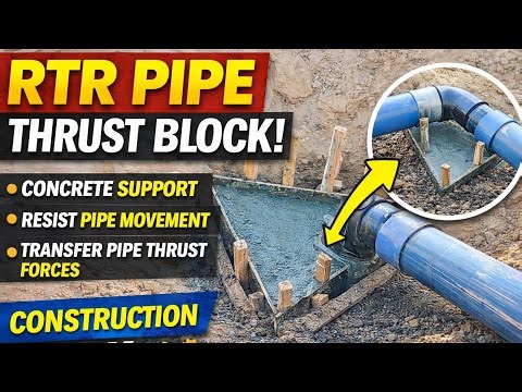 RTR Pressure Pipeline Thrust Block | Formwork & Concrete Pouring at Site | Civil Engineering Work