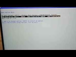 hp envy laptop boot option setting