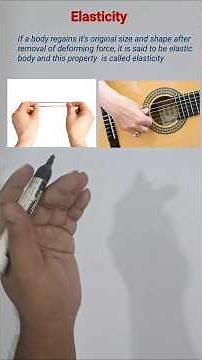 Elasticity Class 11 physics CBSE