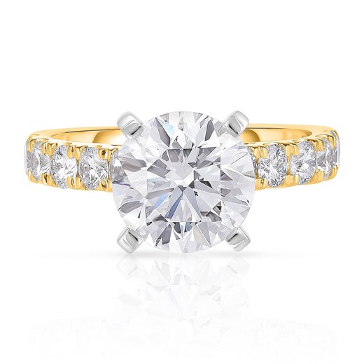 Lab Created Round Cut Diamond Ring in 18K Gold - Samsclub.com