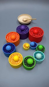 Wooden Balls. Colorful Beads. Color Sorting #woodenballs #colorsorting #asmr #reels #fbreels #colorful | The DSP Satisfying