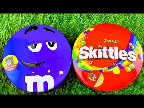 Satisfying Video | Unboxing Skittles and Rainbow M&M'S Candy From Colorful BoxesASMR