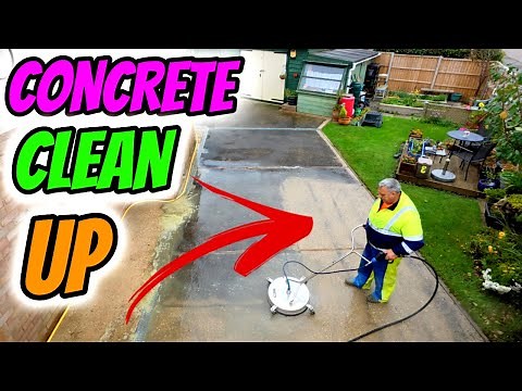 The EASY WAY to CLEAN Concrete FAST with a Pressure Washer Surface Cleaner