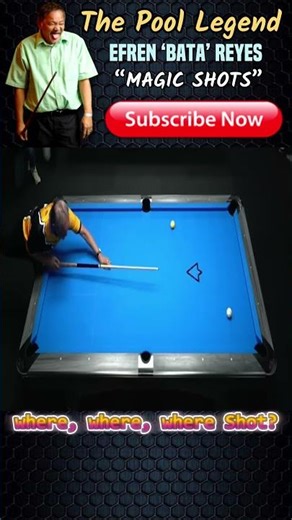 The Magician Efren Reyes Hits a Where, Where, Where CRAZY 4-Rail Bank Shot #shorts #billiards