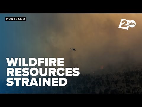 Fire officials urge caution as seven large fires burn across Oregon