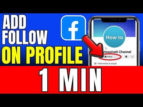 How To Add Follow Button On Facebook Profile (2026)