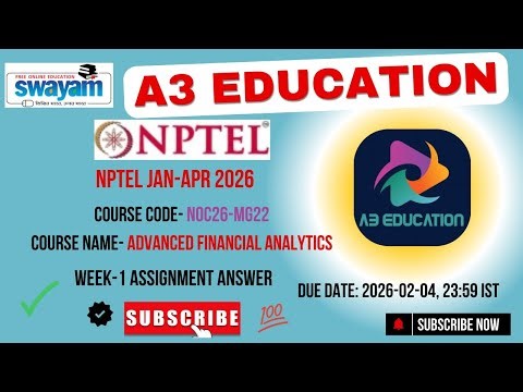 NPTEL Advanced Financial Analytics Week 1 Assignment Answers | noc26-mg22