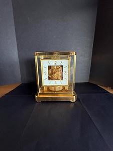 Le COULTRE Vintage ATMOS 488811 CLOCK Square Face Swiss 24kt Gold Plate Brass With Glass - Etsy Australia