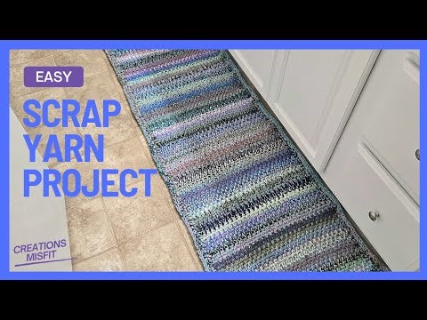 Crochet Scrap Yarn Project - Easy Rug and Blanket Tutorial