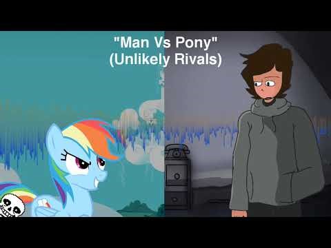 "Man Vs Pony" (FNF COVER) Unlikely Rivals but Mark Heathcliff and Rainbow Dash sings it