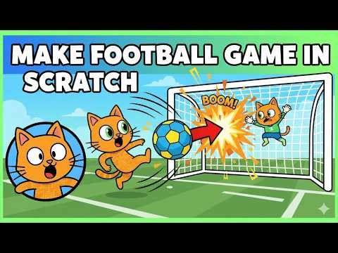 scratch football game ⚽ | Fun Coding Project for Beginners#scratch #scratchtutorial #games