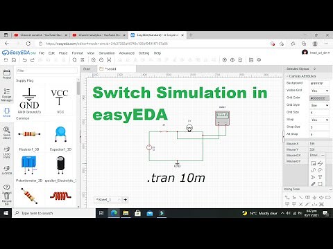 how to use a switch in easyEDA | Switch simulation in easyEDA