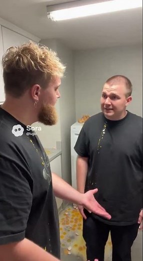 @jakepaul yelling at @steakfake for puting eggs in a washing machine and then blowing up