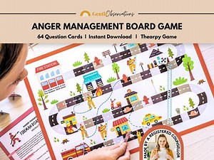 Anger Management Therapy Game for Kids, Conflict Resolution, Problem Solving, Group Therapy, Ice-breaker Games, School Counseling Worksheets - Etsy