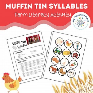 Muffin Tin Syllables Farm Literacy Activity for Preschool (digital Download) - Etsy Australia