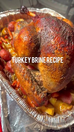 If you need a go-to juicy turkey brine recipe…. Brine Base: 1 Gallon Water 1 C Kosher Salt 1 C Brown Sugar 1 C Molasses 1 C Hot Honey ¼ C Poultry Seasoning 2 Tbsp Peppercorn 1 Tsp ground Allspice Assorted Herbs: 4 Bay Leaves 5 Stems Thyme 3 Stems Sage 2 TBSP rosemary Assorted Citrus: 2 Sliced Oranges 2 Sliced Lemon 1 Sliced Lime Optional: Star Anise Pods. Juniper Berries Instructions: Combine the base ingredients into a large pot (using about half of the gallon of water). Simmer the brine base f