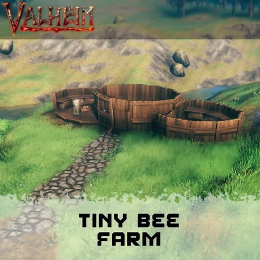 Valheim Tiny Bee Farm - Early Game - (Speed Build Short) #valheim #speedbuild