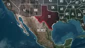 Zoom from Earth to Texas - Mexico border. Satellite view of USA, Epic...