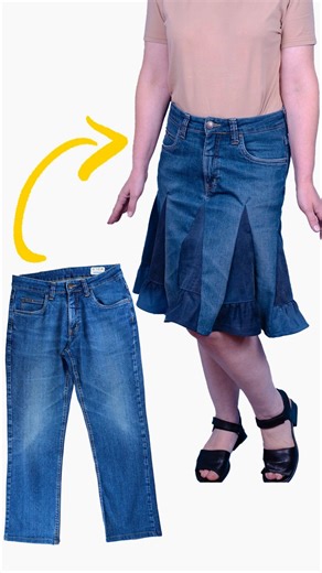 DIY Skirt from Old Jeans Miarti 🧵✂️ | Miarti - Wiederverwendung
