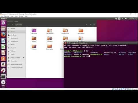 Create shared folder to VirtualBox, share between guest Ubuntu and host Windows
