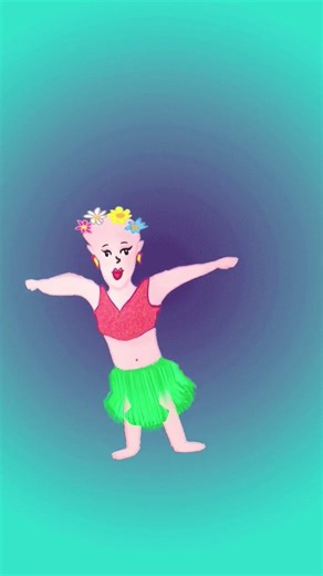 Cute Cartoon Girl Dancing 😂💃 | Funny Animated Dance Short