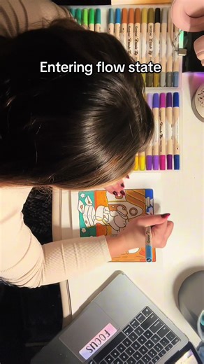 That sunset came out so good I can’t get over this page 💙🩵🧡💛🩷 #coloring #relaxing #metime