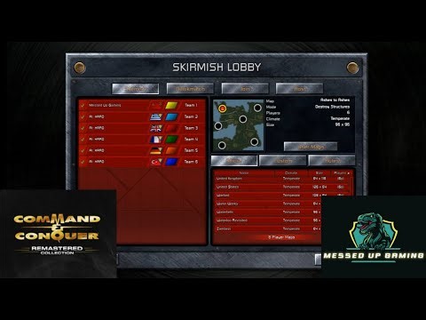 Command and Conquer Red Alert Remastered Skirmish Gameplay USSR– MAP: Ashes to Ashes 6