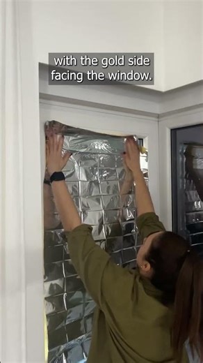 Stick a Thermal Blanket on Your Window. Save on Heating! #WinterHacks #EnergySaving #HomeTips