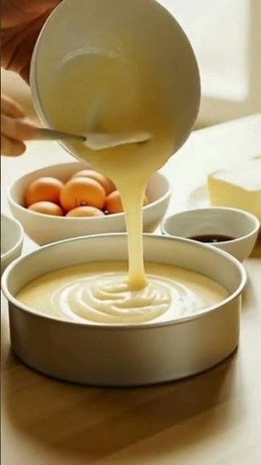 Soft & Fluffy Vanilla Cake | Cinematic Home Baking Recipe #shorts #baking #viral